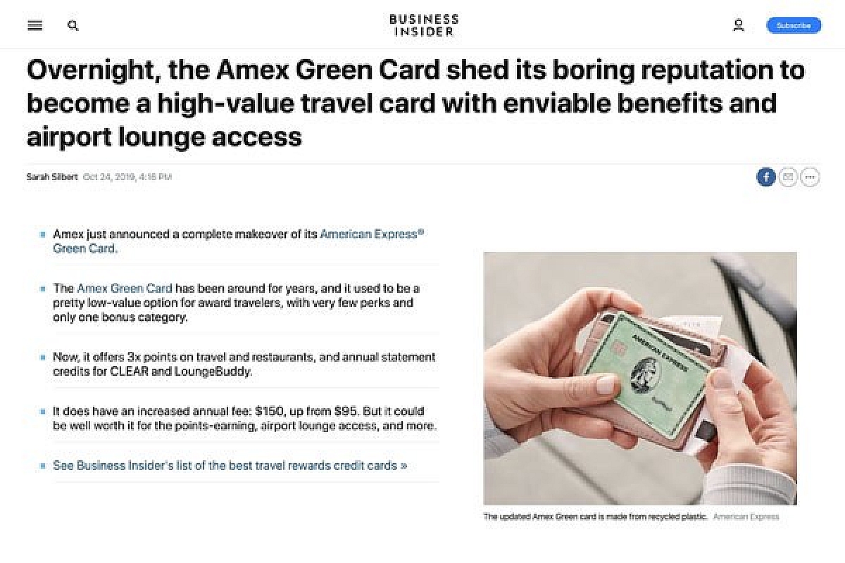 D1A | Amex: Green Launch